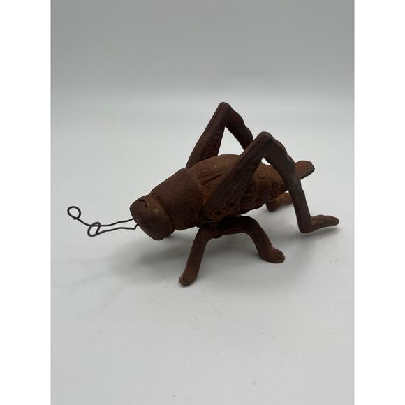 Unbranded | Other | Vtg Cast Iron Grasshopper Flower Garden Bug Insect ...
